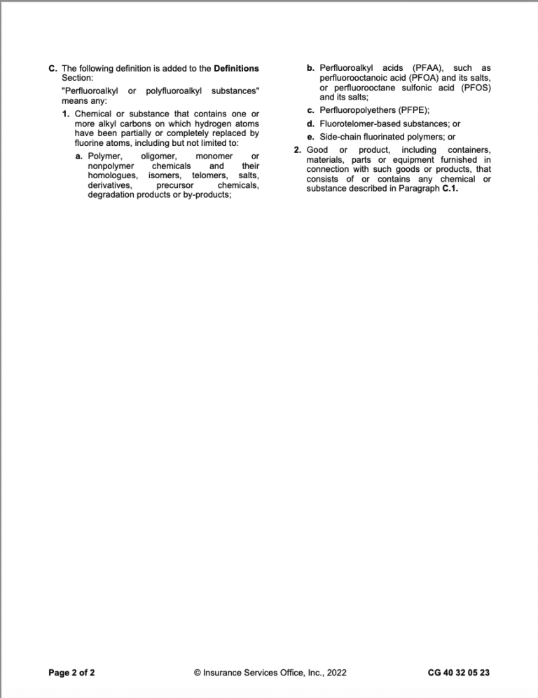 Understanding PFAS Insurance Exclusions - Baker-Hopp Inc